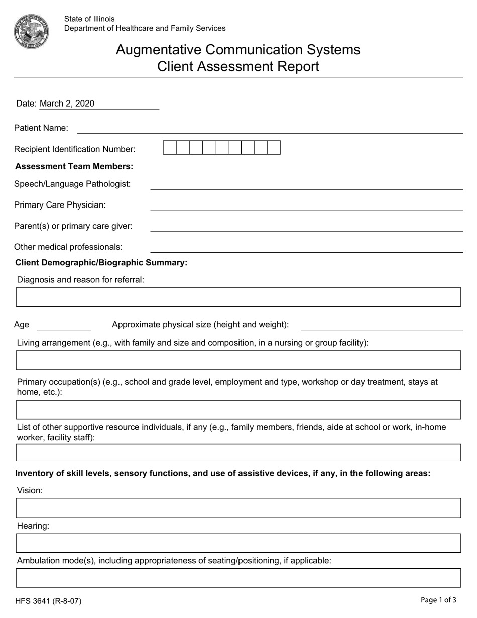 Form HFS3641 - Fill Out, Sign Online and Download Fillable PDF ...