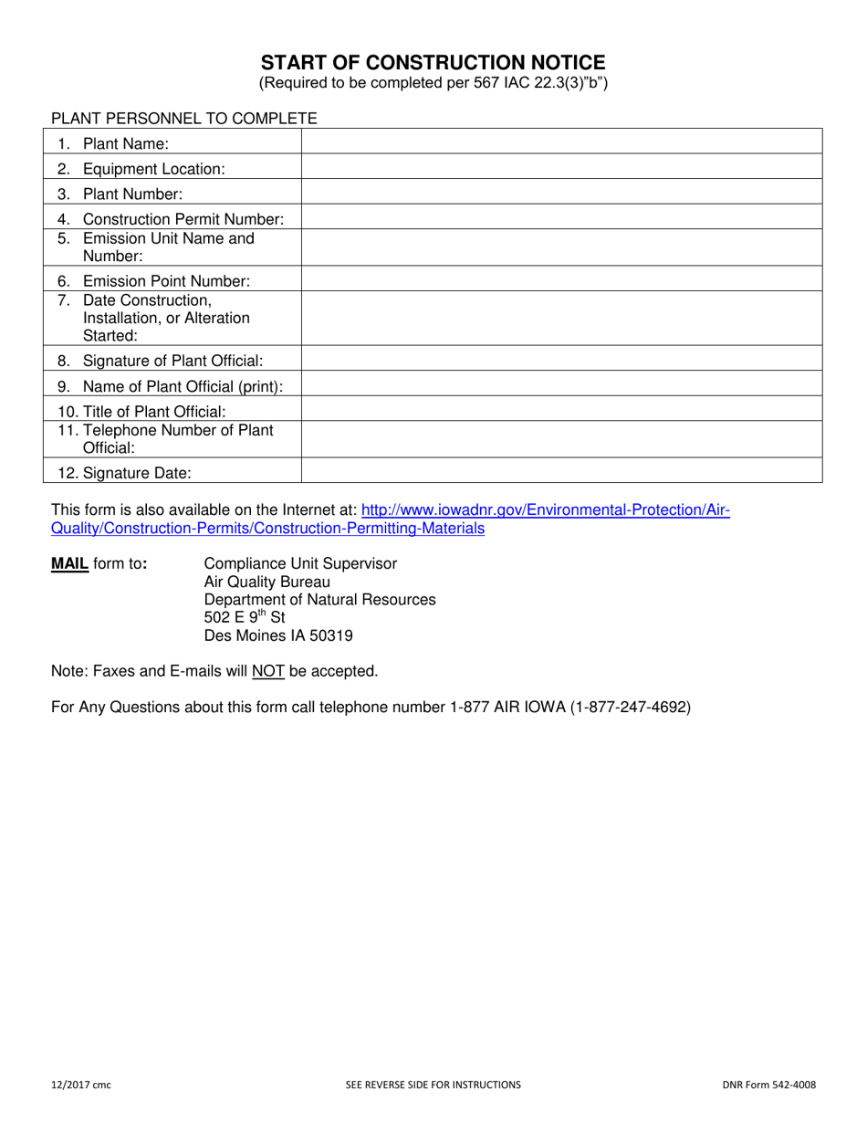 DNR Form 542-4008 - Fill Out, Sign Online and Download Fillable PDF ...