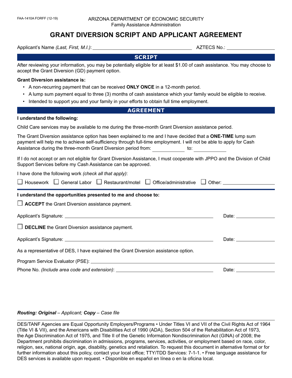 Form FAA-1410A - Fill Out, Sign Online and Download Fillable PDF ...
