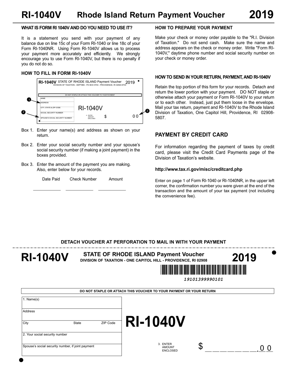 Form RI 1040V Download Fillable PDF Or Fill Online Rhode Island Return form-ri-1040v-download-fillable-pdf-or-fill-online-rhode-island-return