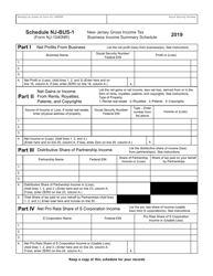 Form NJ-1040 Schedule NJ-BUS-1 Download Fillable PDF or Fill Online New ...