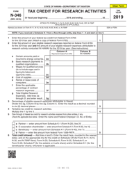 Form N-346 Download Fillable PDF or Fill Online Tax Credit for Research ...