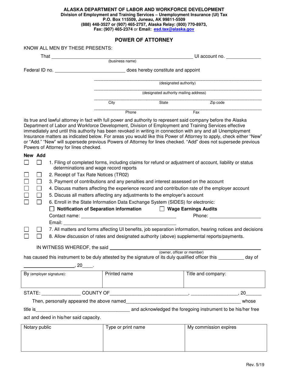 Alaska Power of Attorney Download Printable PDF | Templateroller