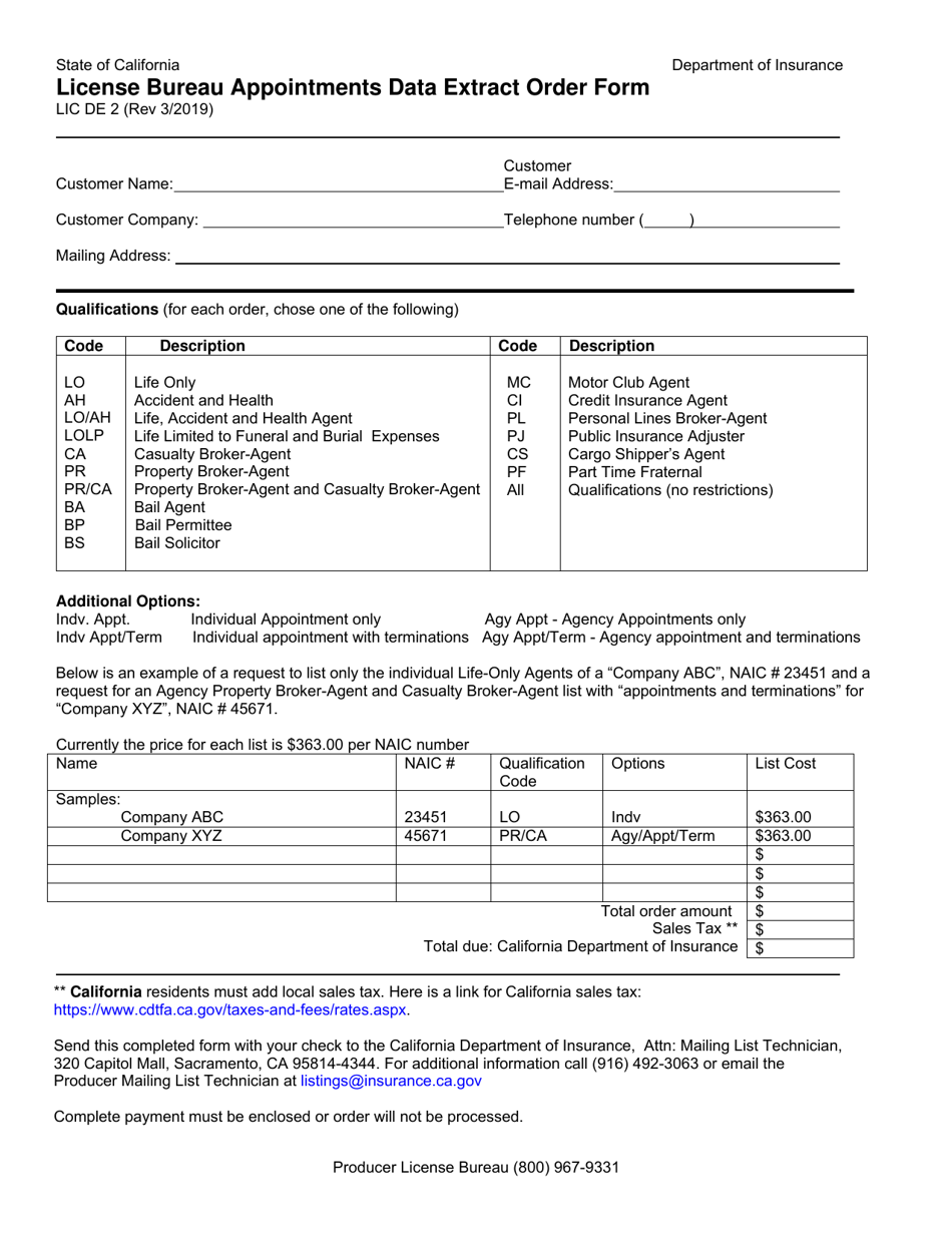 Lic610e Form Printables - Printable Forms Free Online