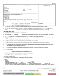Form GC-368 Download Fillable PDF or Fill Online Final Order Accepting ...