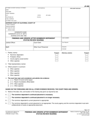 Form JV-280 - Fill Out, Sign Online and Download Fillable PDF ...
