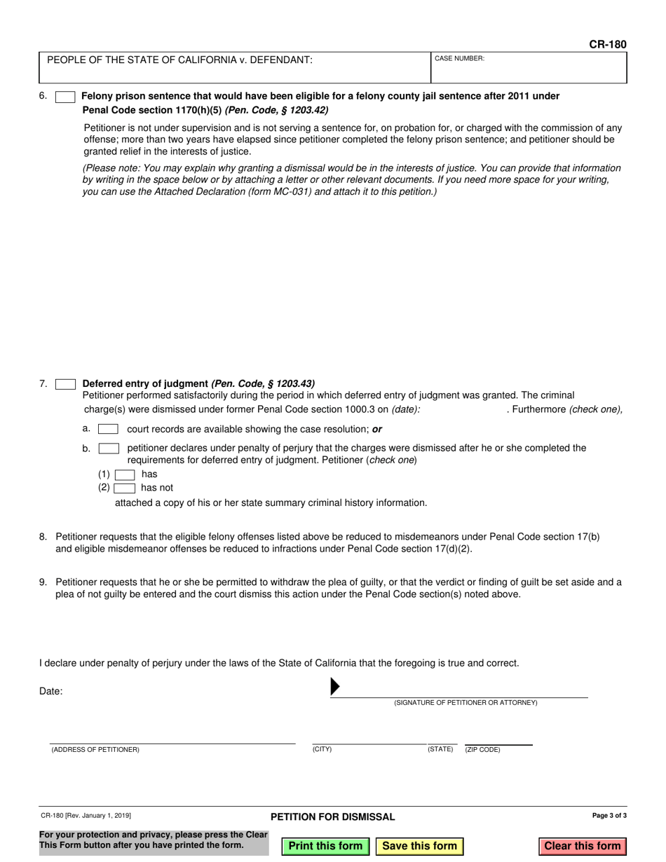 Form CR-180 - Fill Out, Sign Online and Download Fillable PDF ... Form CR-180 - Fill Out, Sign Online and Download Fillable PDF ...