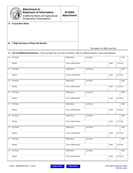 Form SI-550A Download Fillable PDF or Fill Online Attachment to ...