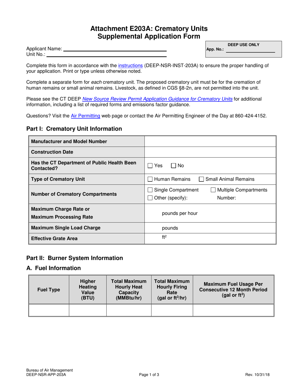 Form DEEP-NSR-APP-203A Attachment E203A - Fill Out, Sign Online and ...
