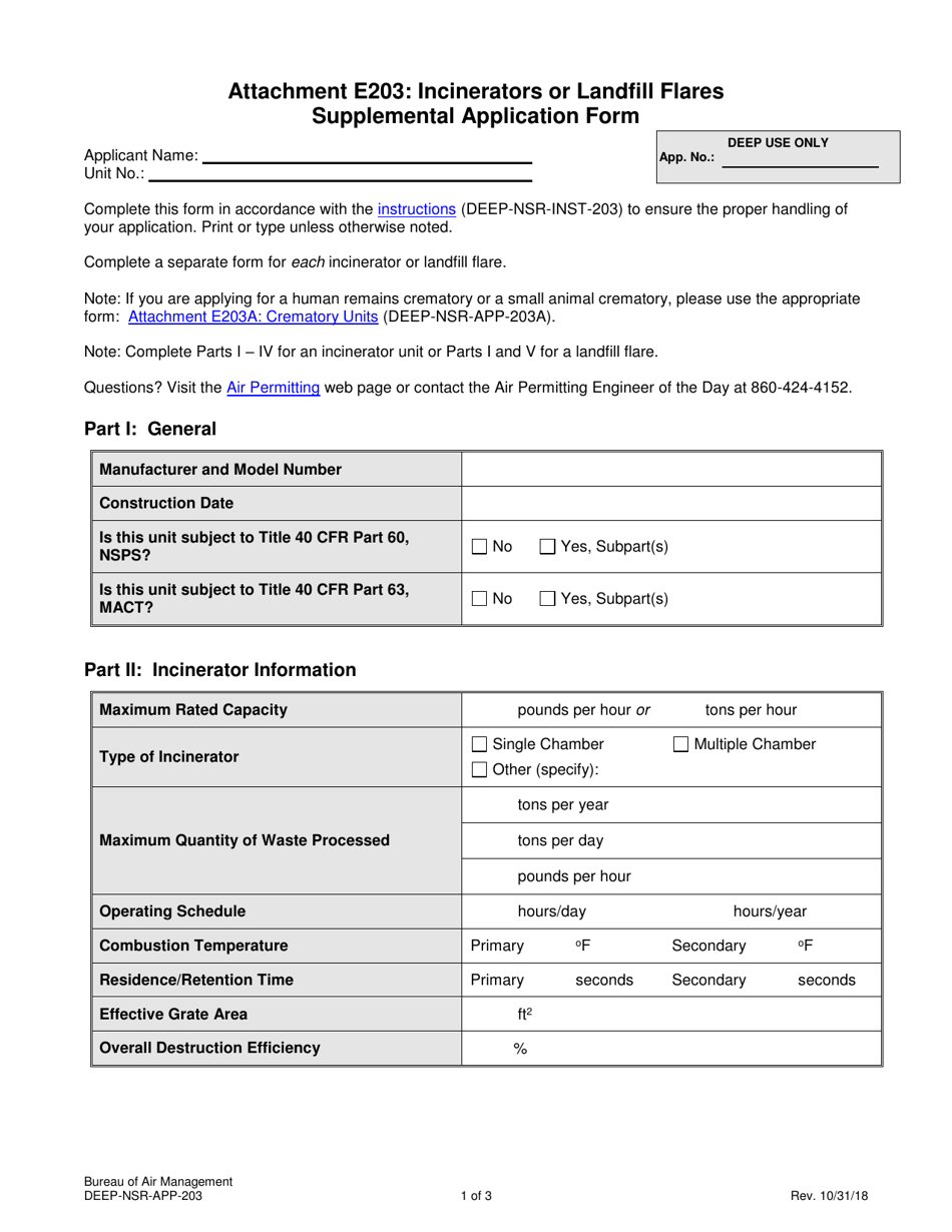 Form DEEP-NSR-APP-203 Attachment E203 - Fill Out, Sign Online and ...