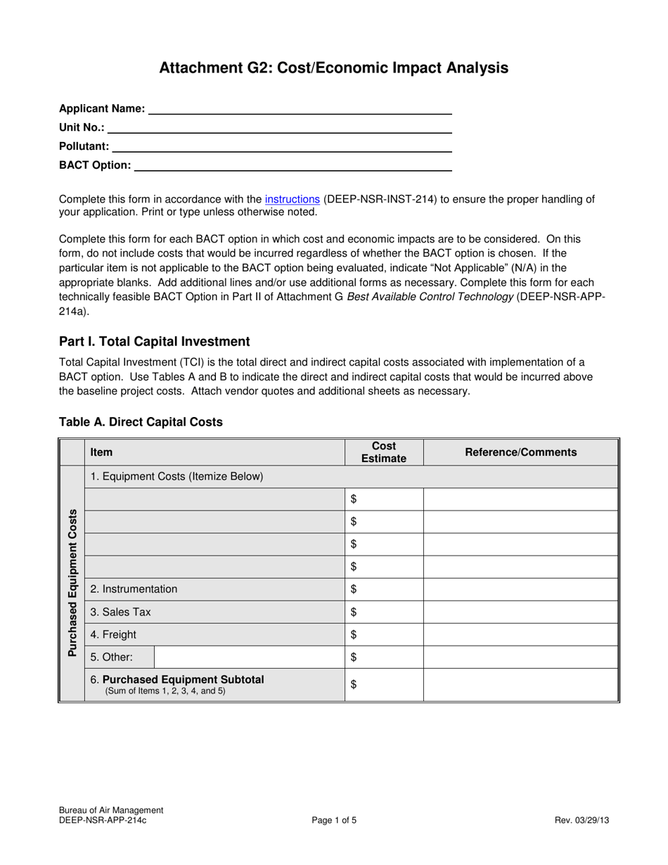Form DEEP-NSR-APP-214C Attachment G2 - Fill Out, Sign Online and ...