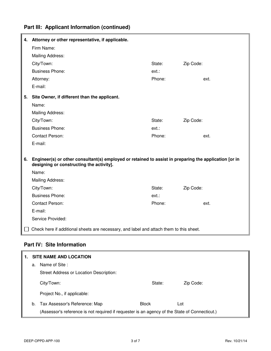 Form DEEP-OPPD-APP-100 - Fill Out, Sign Online and Download Printable ... Form DEEP-OPPD-APP-100 - Fill Out, Sign Online and Download Printable ...