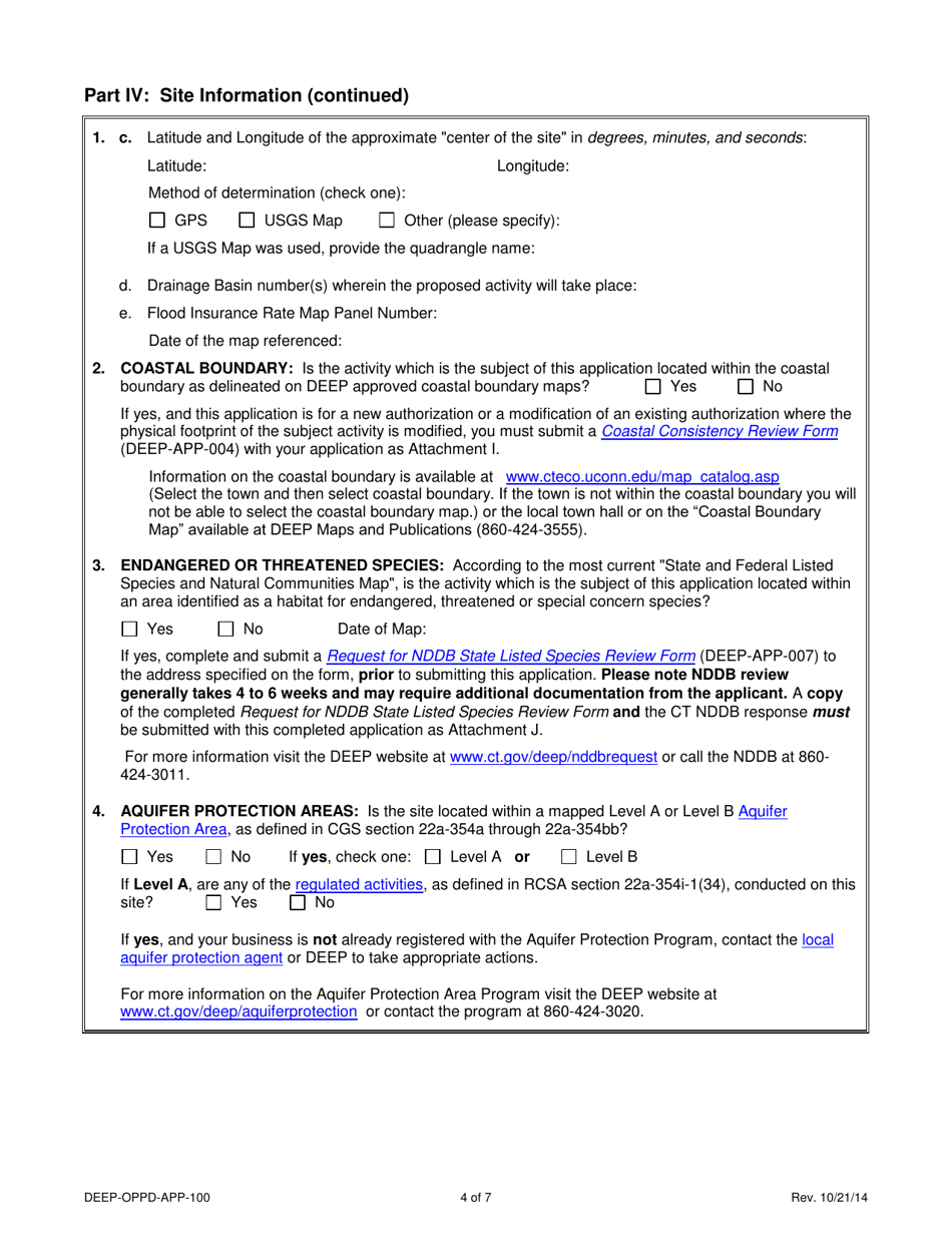 Form DEEP-OPPD-APP-100 - Fill Out, Sign Online and Download Printable ... Form DEEP-OPPD-APP-100 - Fill Out, Sign Online and Download Printable ...