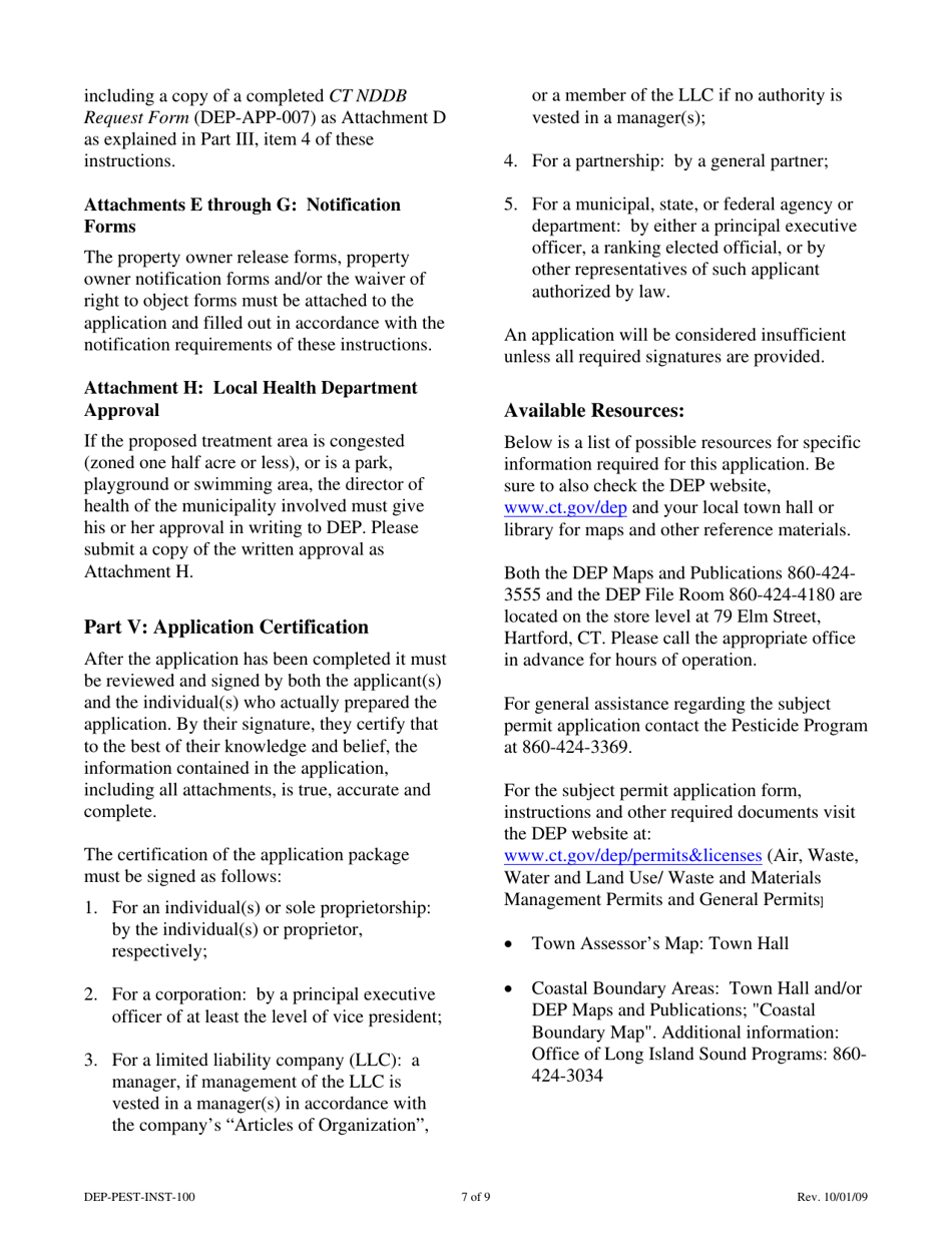 Download Instructions for Form DEEP-PEST-APP-100 Permit Application for ... Download Instructions for Form DEEP-PEST-APP-100 Permit Application for ...