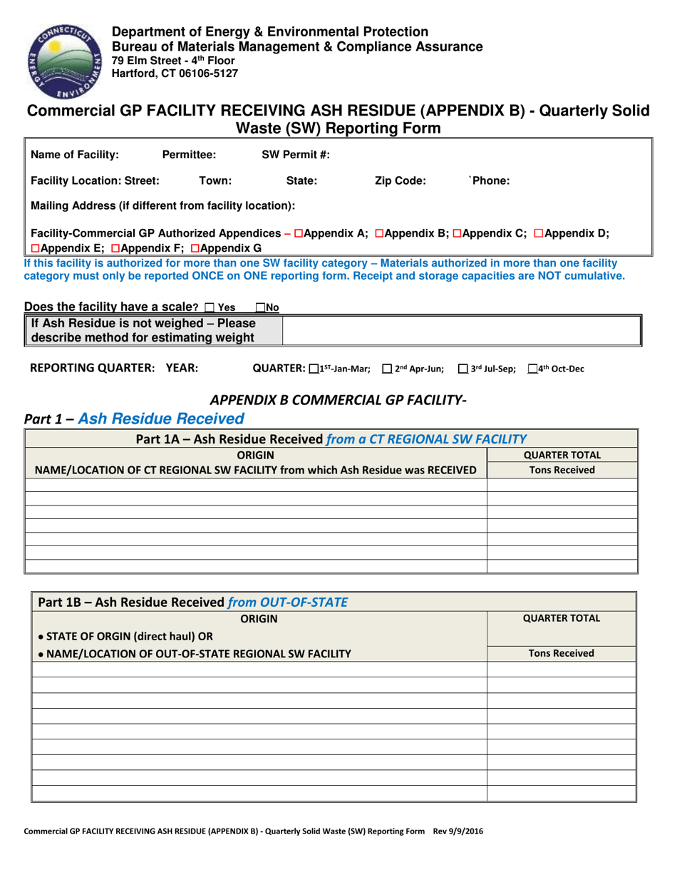 Appendix B Download Printable PDF or Fill Online Commercial Gp Facility ...