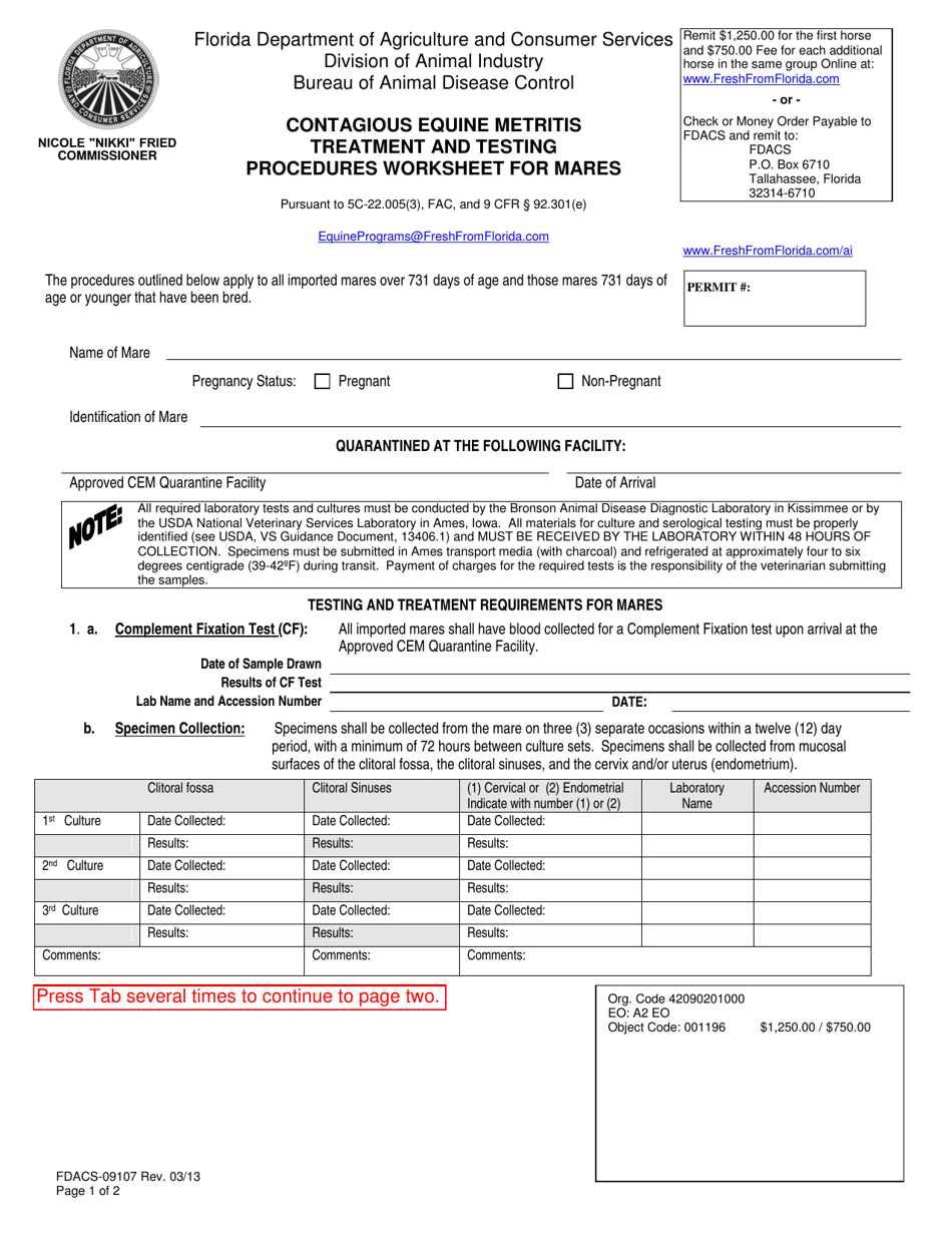 Fdacs 13645 Fillable Form - Printable Forms Free Online