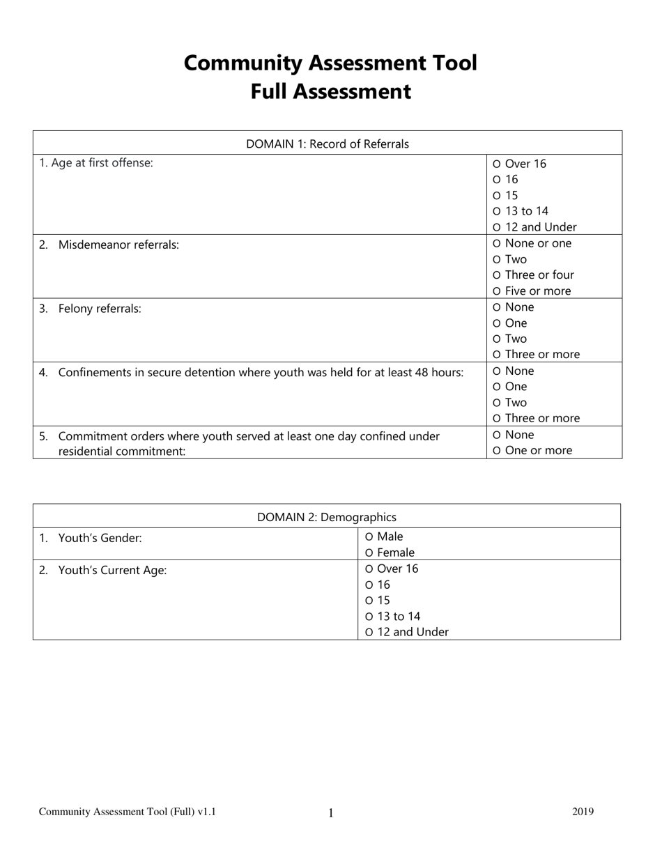 Florida Community Assessment Tool Full Assessment - Fill Out, Sign ...