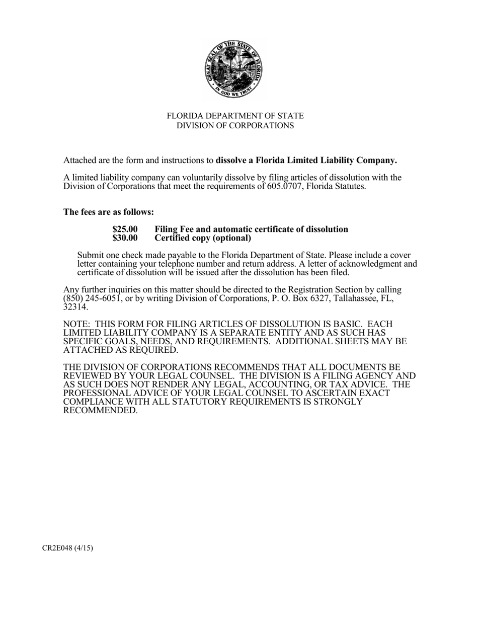 Form CR2E048 - Fill Out, Sign Online and Download Fillable PDF, Florida ...