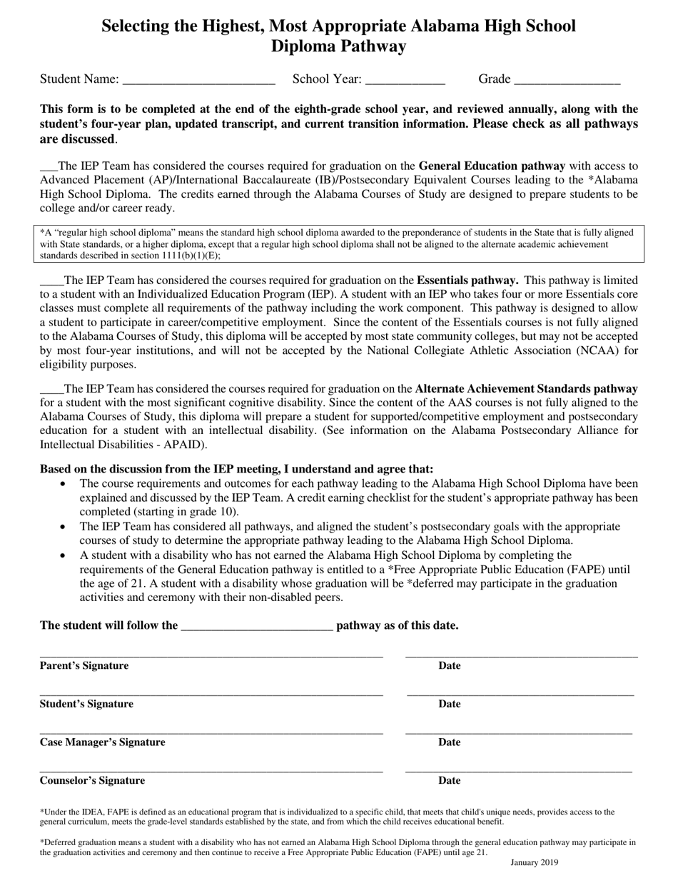 Alabama Selecting the Highest Most Appropriate Alabama High School ...