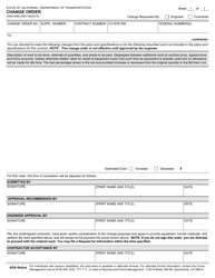 Form CEM-4900 Download Fillable PDF or Fill Online Change Order ...