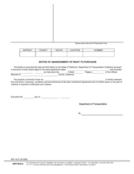 Form RW16-27 Download Fillable PDF or Fill Online Notice of Abandonment ...