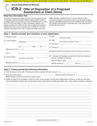 Form ICB-2 - Fill Out, Sign Online and Download Fillable PDF, Illinois ...