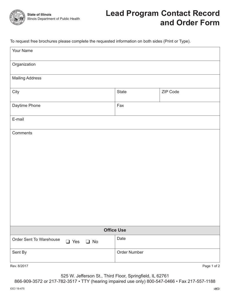 Form IOCI19-475 - Fill Out, Sign Online and Download Fillable PDF ...