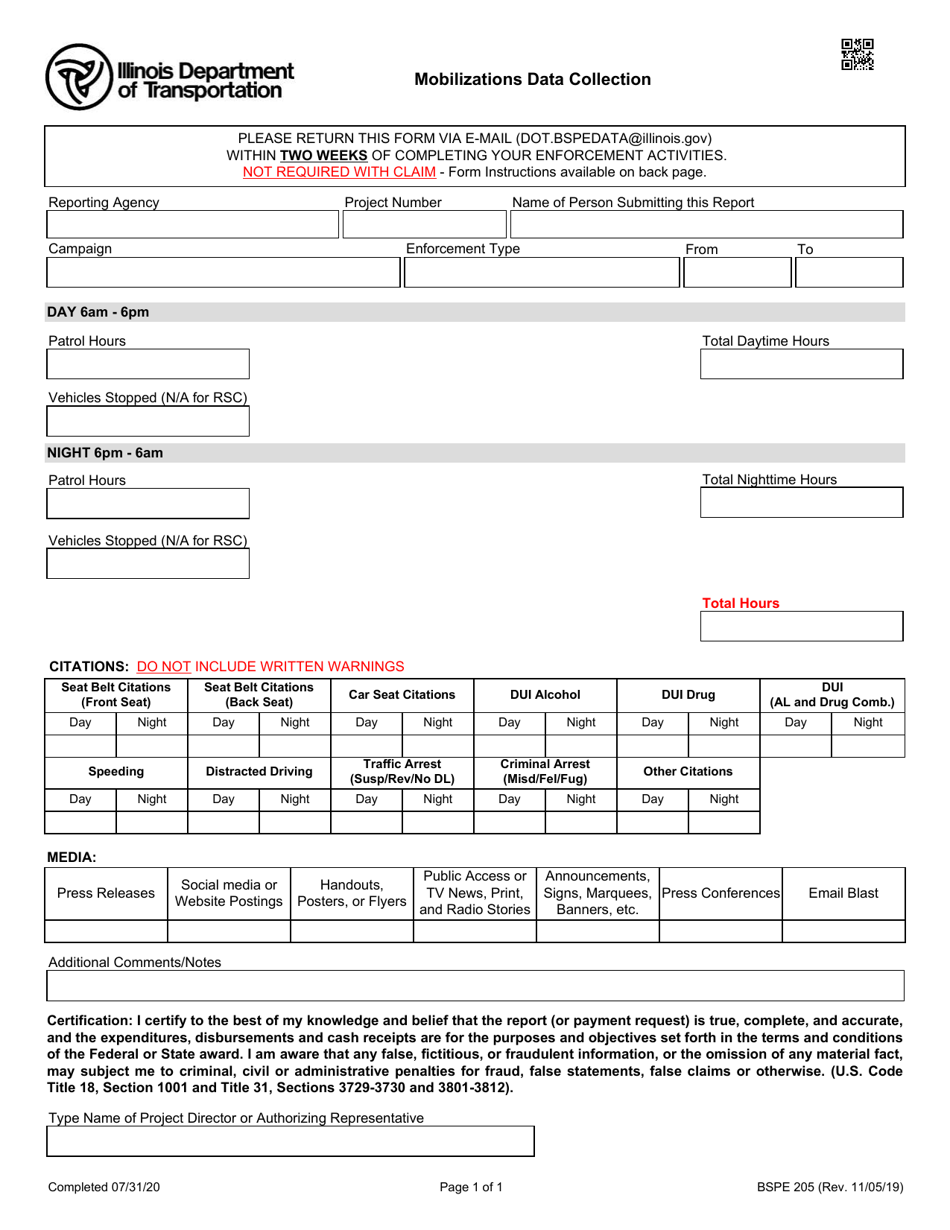 Form BSPE205 - Fill Out, Sign Online and Download Fillable PDF ...