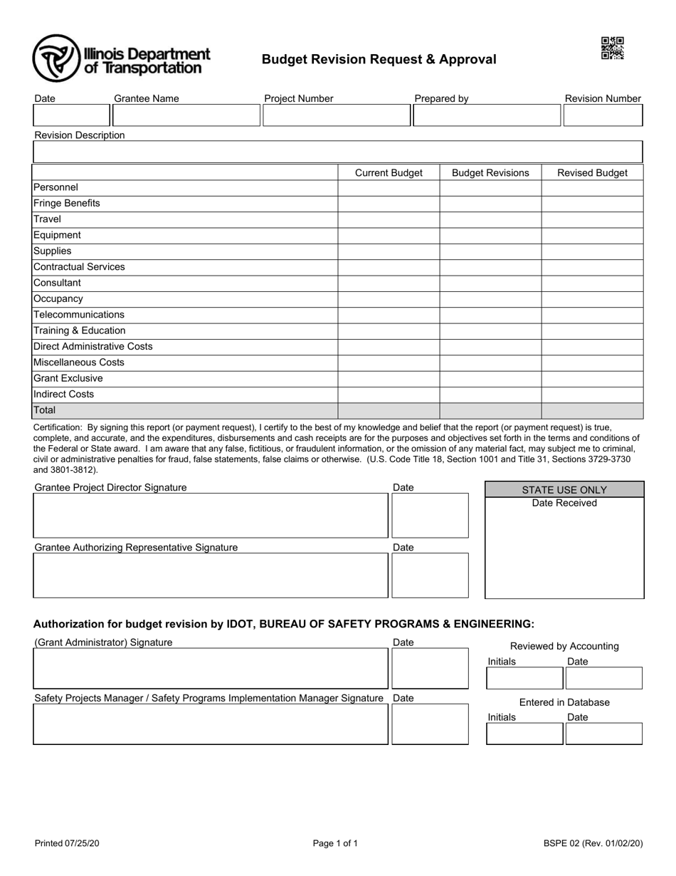 Form BSPE02 - Fill Out, Sign Online and Download Fillable PDF, Illinois ...