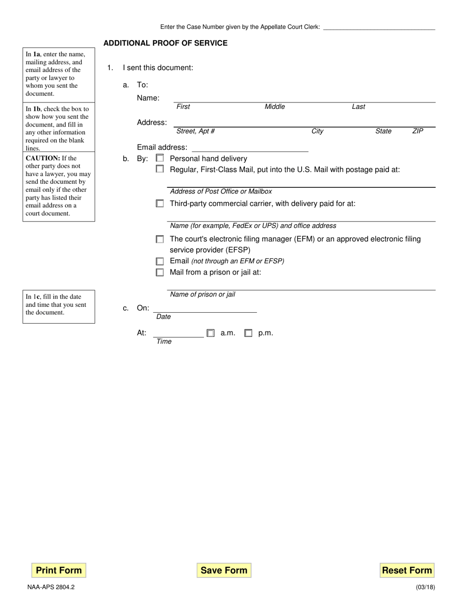Form NAA-APS2804.2 - Fill Out, Sign Online and Download Fillable PDF ...