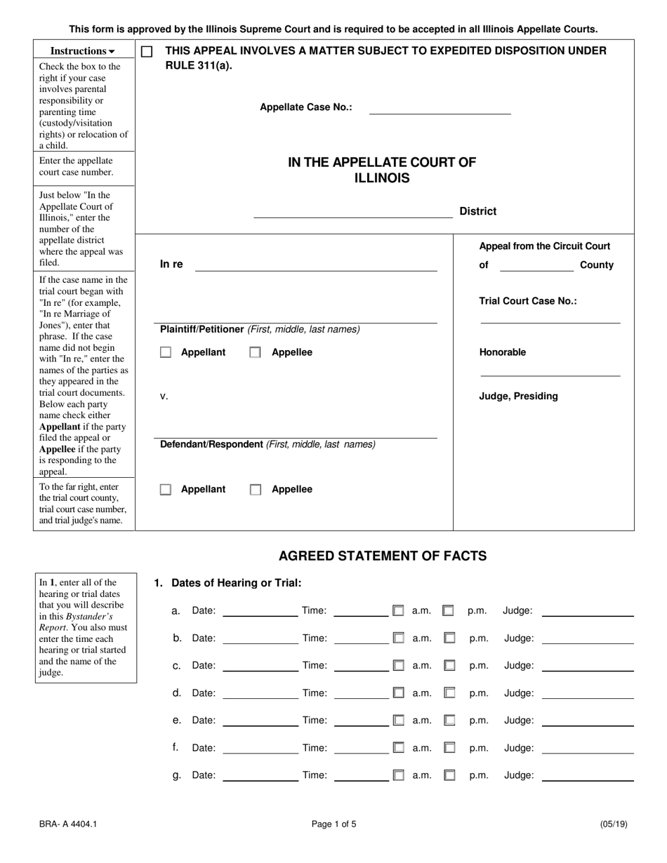 Form BRA-A4404.1 - Fill Out, Sign Online and Download Fillable PDF ...
