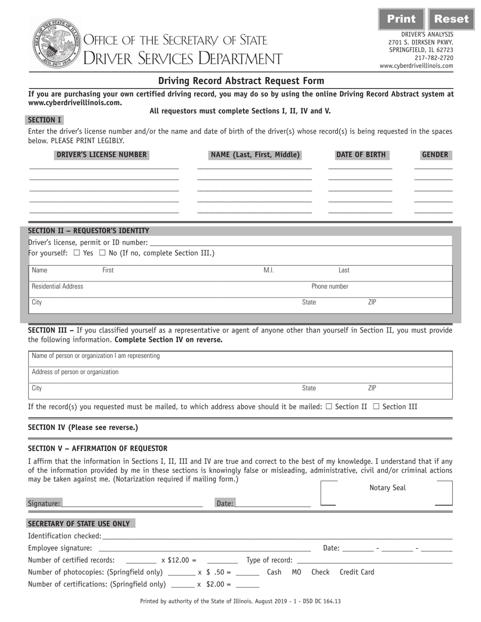 Form DSD DC164 - Fill Out, Sign Online and Download Fillable PDF ...