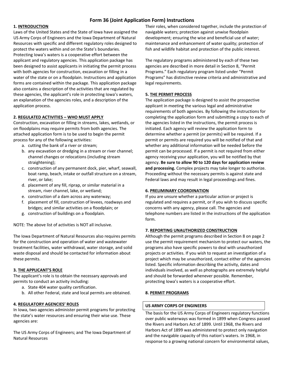 Download Instructions for Form 36 Joint Application Form PDF ...