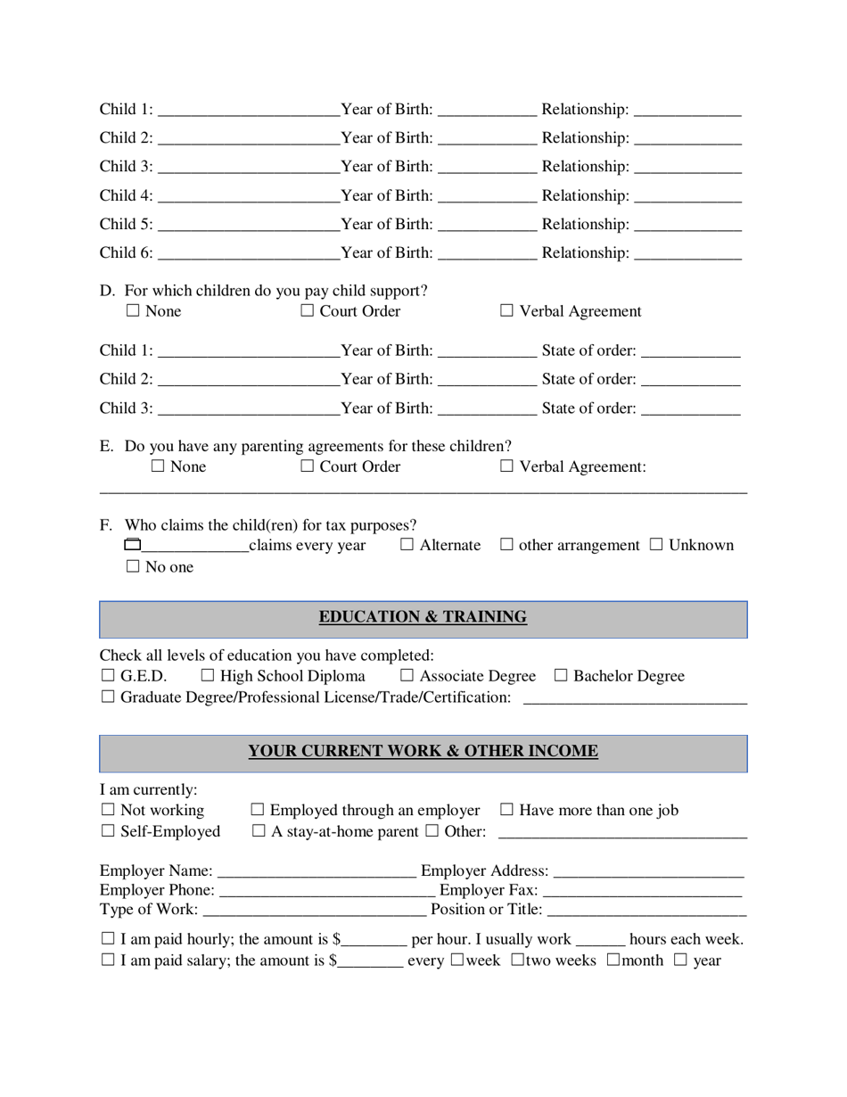 Kansas Short Form Domestic Relations Affidavit Fill Out Sign Online