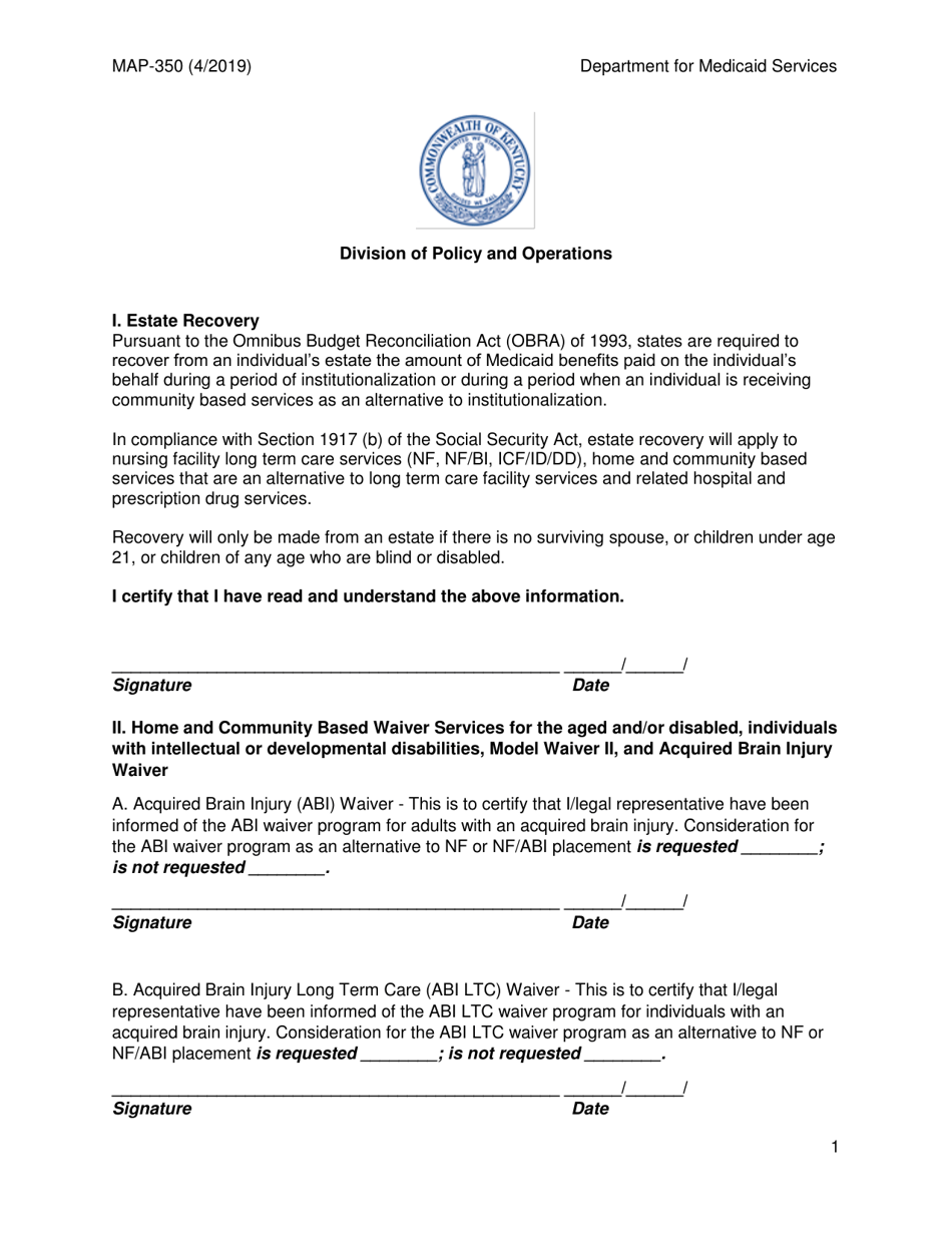 Form MAP-350 - Fill Out, Sign Online and Download Printable PDF ...