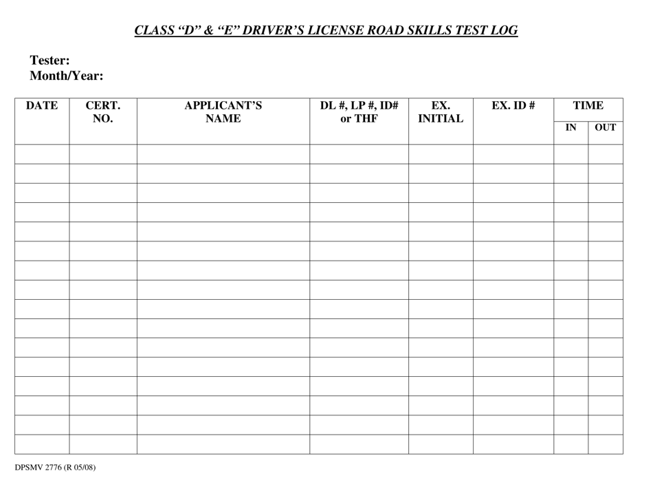 Form DPSMV2776 - Fill Out, Sign Online and Download Printable PDF ...