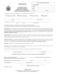 Form MV-65 Download Fillable PDF or Fill Online Antique Auto, Antique ...
