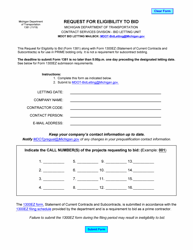 Form 1381 Download Fillable PDF or Fill Online Request for Eligibility ...