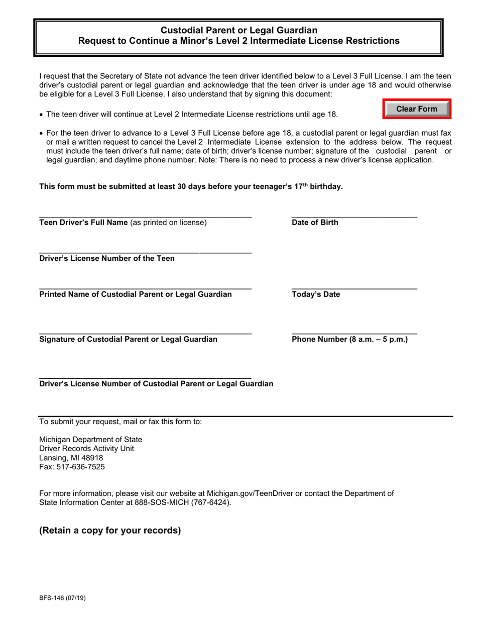 Form BFS-146 - Fill Out, Sign Online and Download Fillable PDF ...