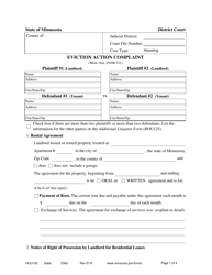 Minnesota Complaint Download Fillable PDF | Templateroller