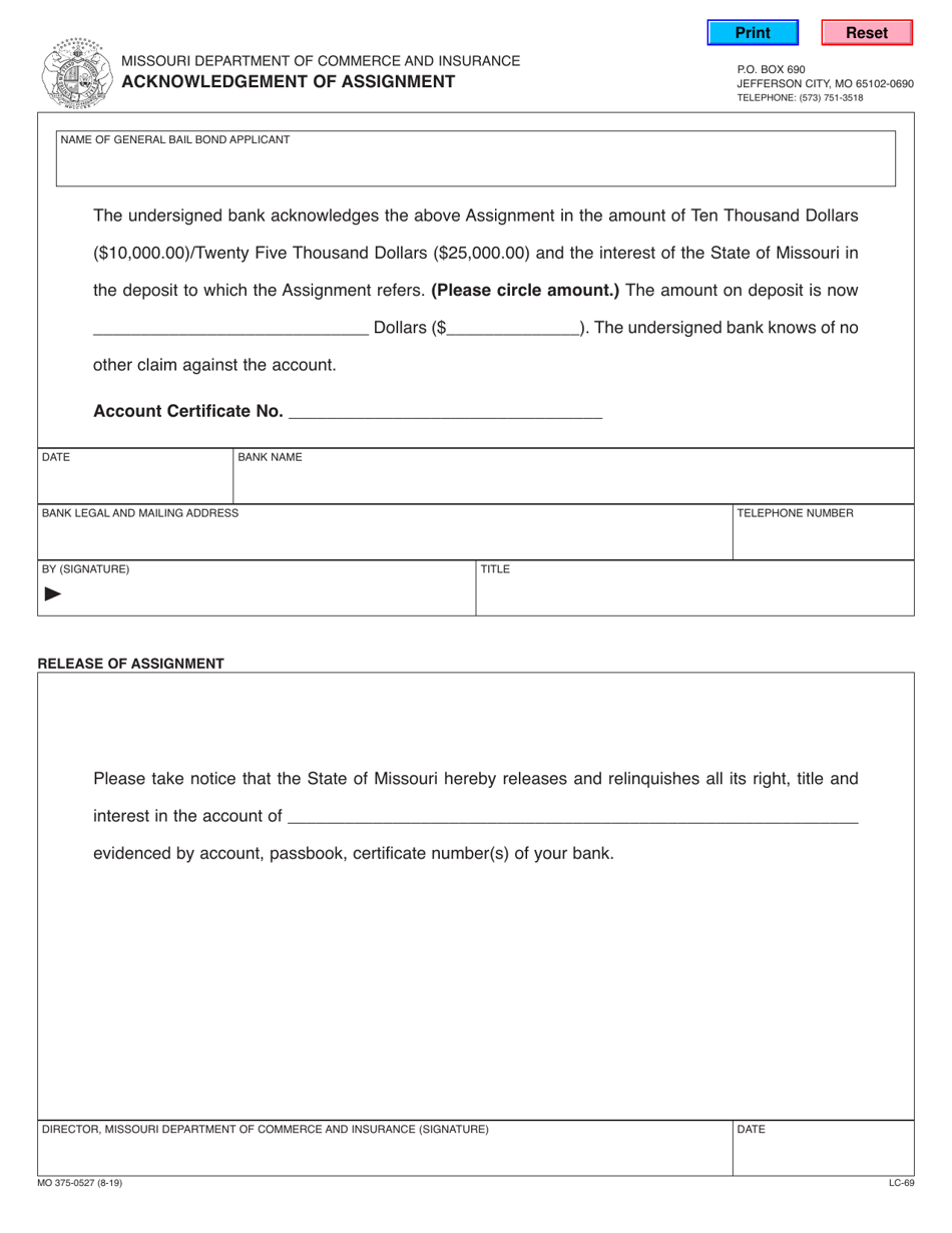 Form MO375-0527 - Fill Out, Sign Online and Download Fillable PDF ...