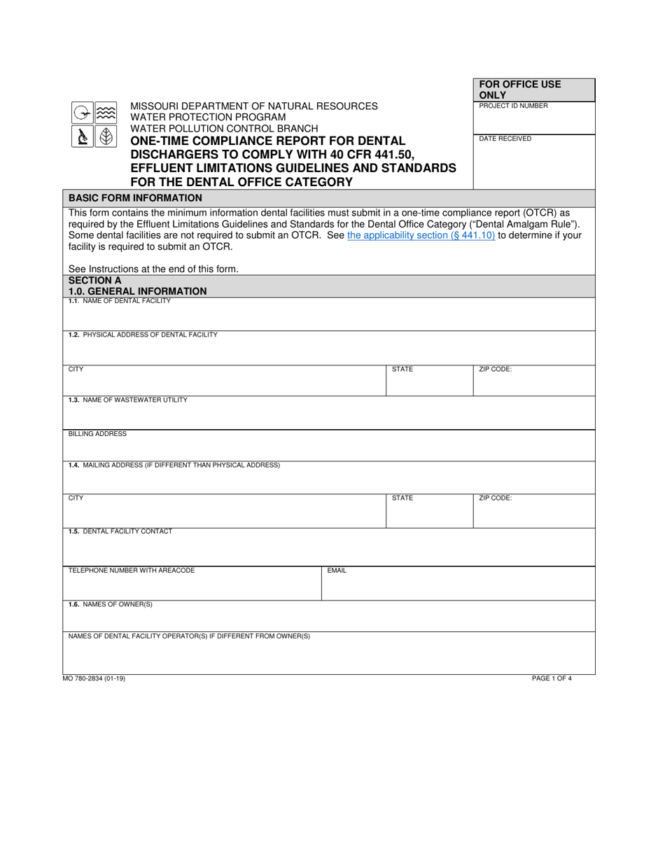 Form MO780-2834 - Fill Out, Sign Online and Download Fillable PDF ...