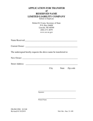 Nebraska Amended Certificate of Organization - Limited Liability Company - Fill Out, Sign Online ...