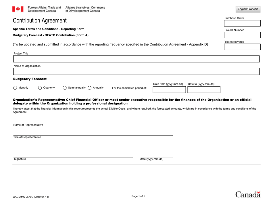 Form A (GAC-AMC2570) - Fill Out, Sign Online and Download Fillable PDF ...