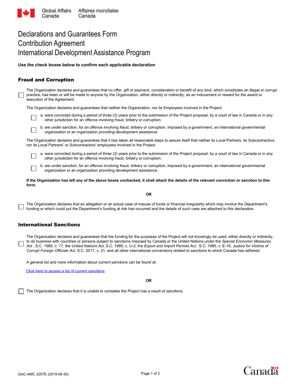Form GAC-AMC2257 - Fill Out, Sign Online and Download Fillable PDF ...