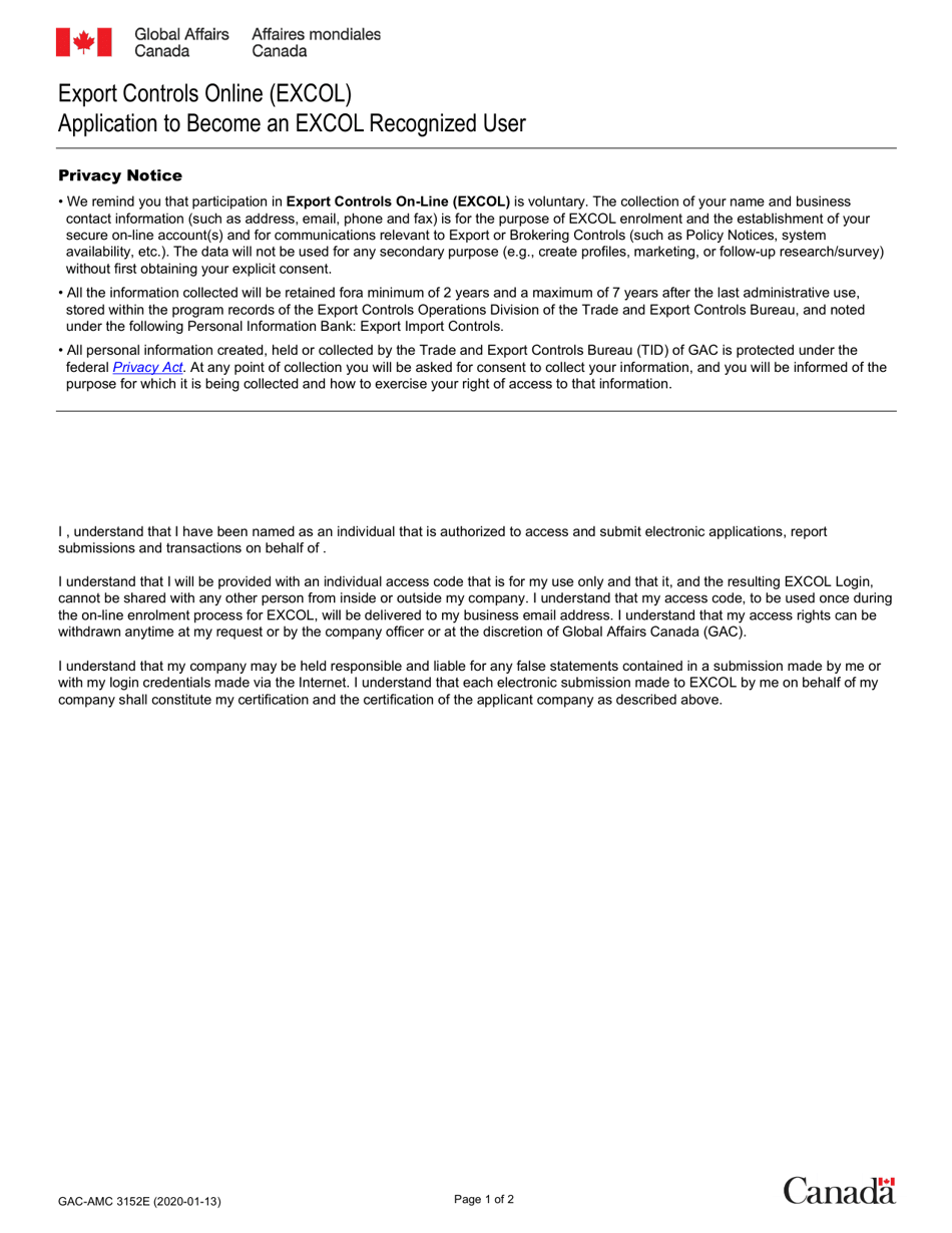 Form GAC-AMC3152 - Fill Out, Sign Online and Download Fillable PDF ...