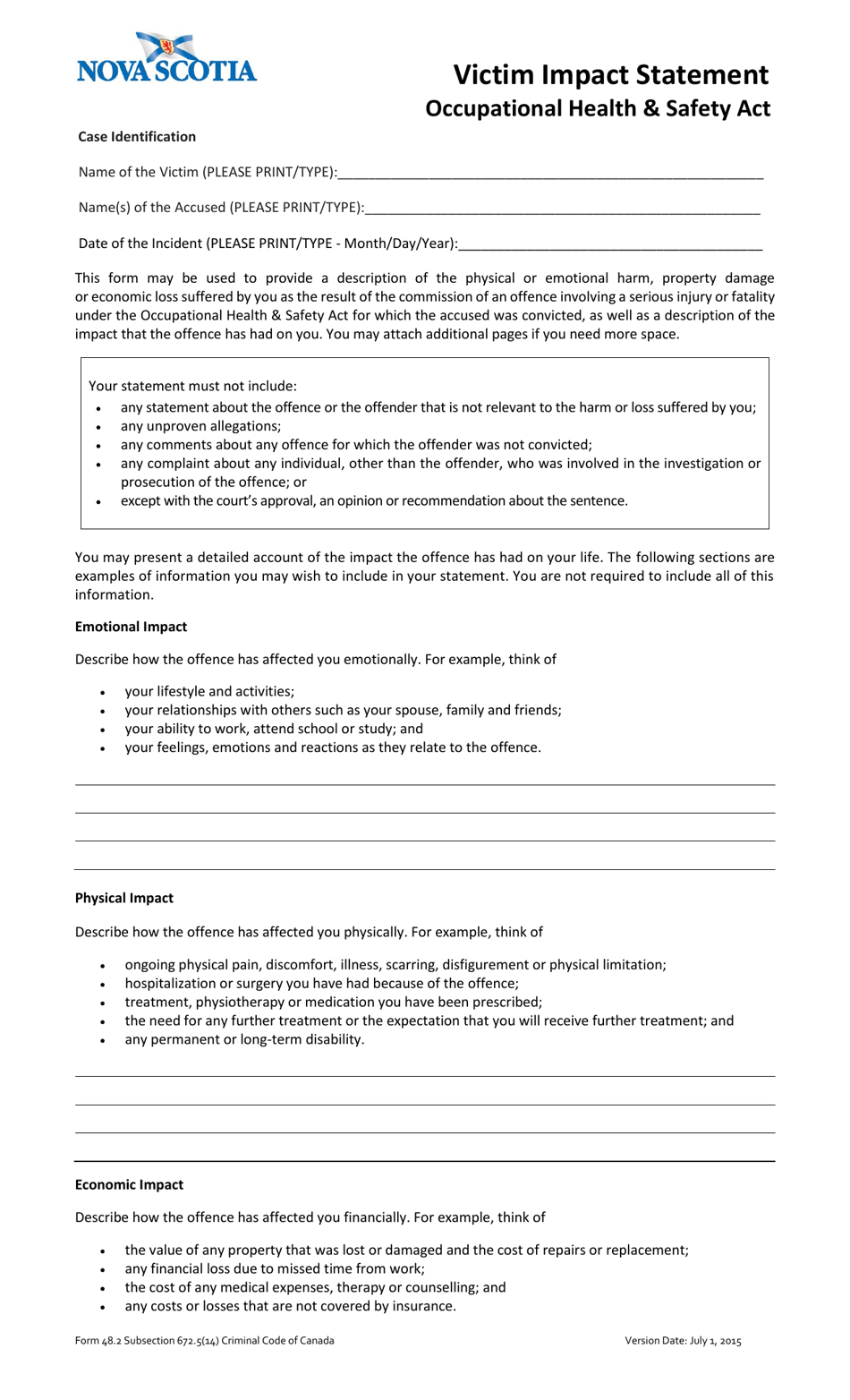 Form 48.2 - Fill Out, Sign Online and Download Printable PDF, Nova ...