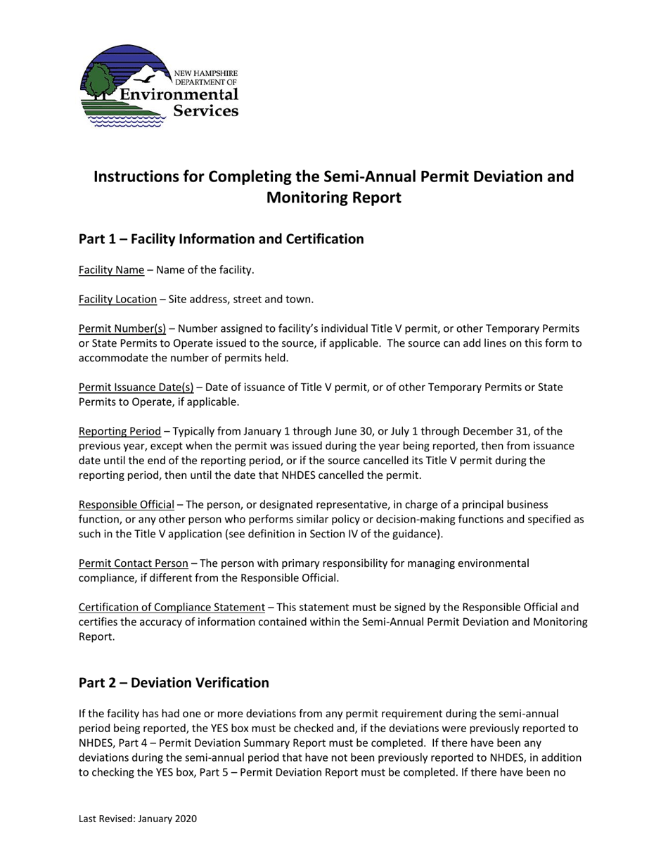 Download Instructions for Form NHDES-A-01-021 Title V Operating Permit ...