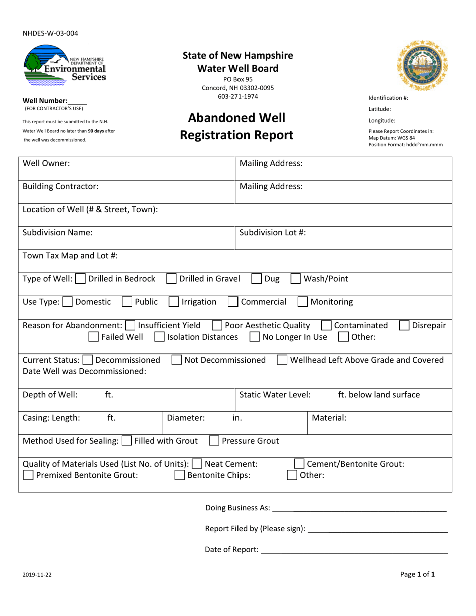 Form NHDES-W-03-004 - Fill Out, Sign Online and Download Printable PDF ...
