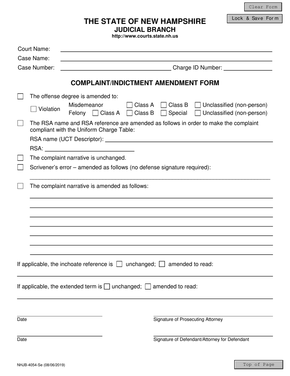 Form NHJB-4054-SE - Fill Out, Sign Online and Download Fillable PDF ...